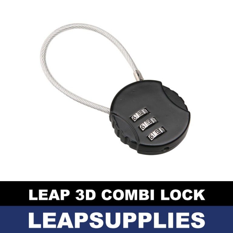 LEAP Mini 3D Combination Lock | Travel Portable Cable Lock, Furniture ...