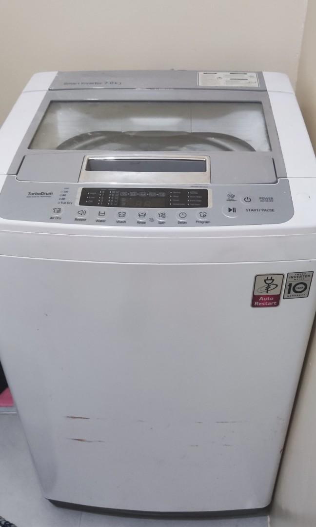 LG Turbo Drum Topload Smart Inverter 7KG, TV & Home Appliances, Washing ...