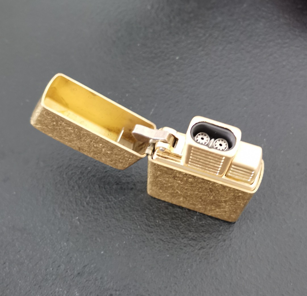 LIGHTER ZORRO ARMOR CASING THICK, PURE BRASS, TUMBLED BRASS FINISH ...