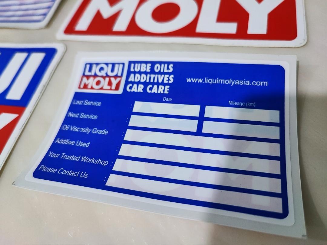 Liqui Moly service sticker and logo sticker, Auto Accessories on Carousell