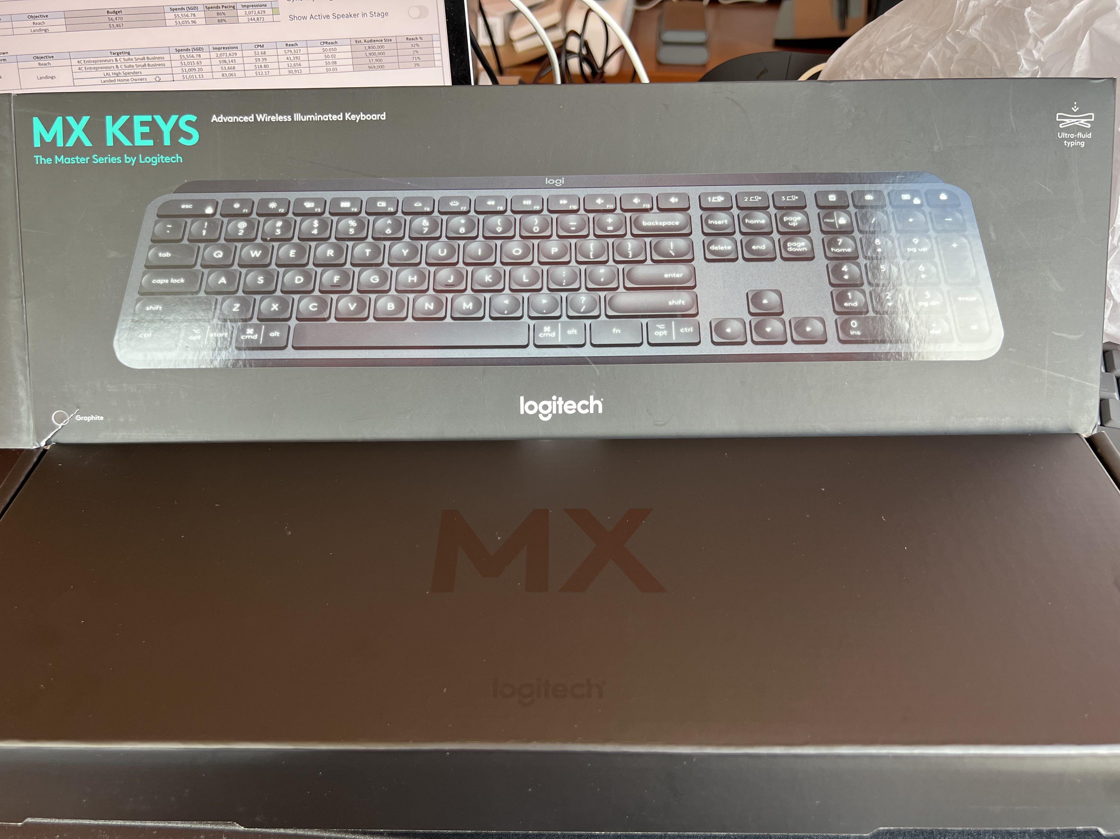 Logitech MX Wireless Keyboard - Barely Used - Still With Box, Computers ...