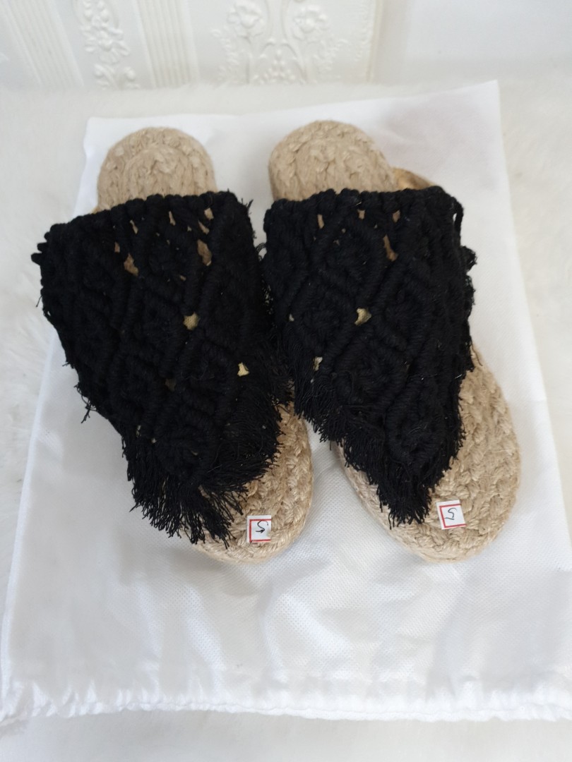 Macrame Abaca Sandals, Women's Fashion, Footwear, Wedges on Carousell