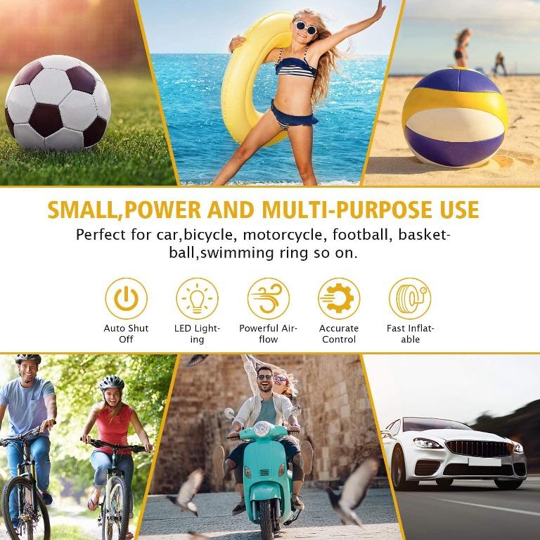 Manwe Car Tyre Inflator,Portable Air Compressor Pump Cordless ...