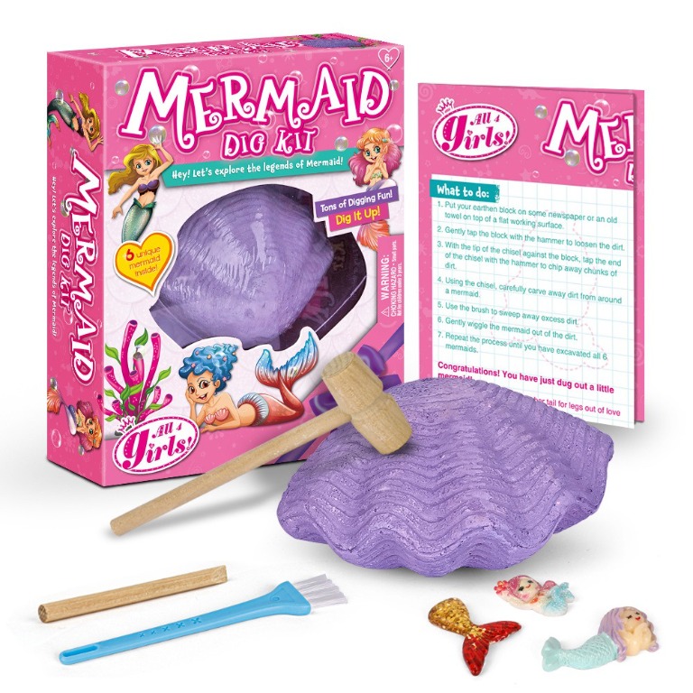 Mermaid Dig Kit Unicorn Dig Kit Excavation Kit: 6 Surprise Items Inside ...