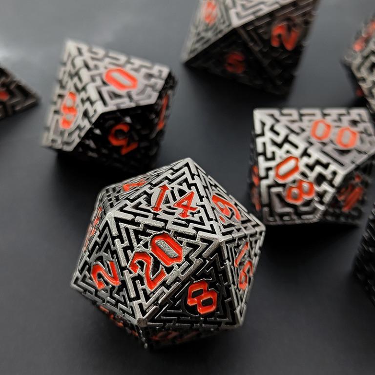 Metallic Labyrinth Dice Set for Dnd, Hobbies & Toys, Toys & Games on ...