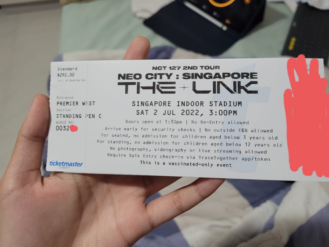 NCT 127 Link Concert Ticket Standing Pen C, Tickets & Vouchers, Event ...