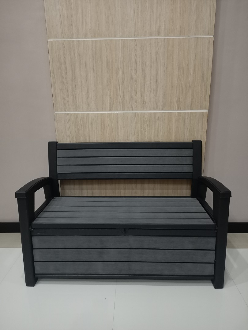 Outdoor Bench With lock, Furniture & Home Living, Outdoor Furniture on ...