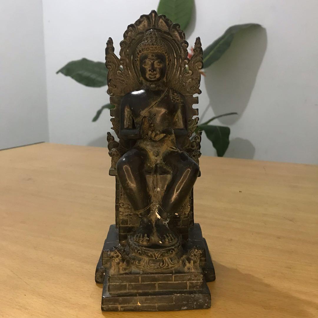 Patung Perunggu Buddha Singgasana Sitting Buddha Bronze Statue Arca ...