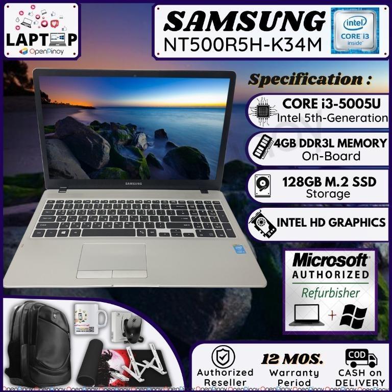 Preowned SAMSUNG NT500R5H-K34M CORE i3-5th Gen. Processor Laptop | Windows 10 Home 64 BIT ...