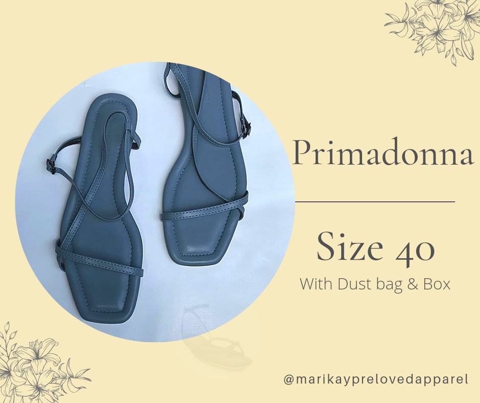 Primadonna Blue Flat Sandals, Women's Fashion, Footwear, Flats ...