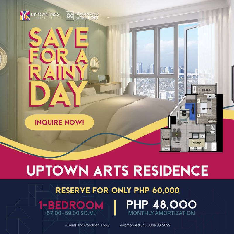 RAINY DAY PROMO 48k/monthly at UPTOWN ARTS RESIDENCES BGC TAGUIG ...