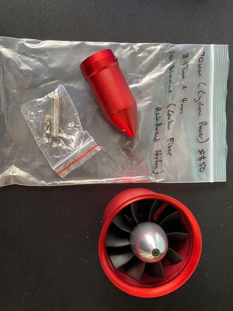 RC plane turbine - 70mm, 10bladed carbon fiber, by Cyclone Power ...
