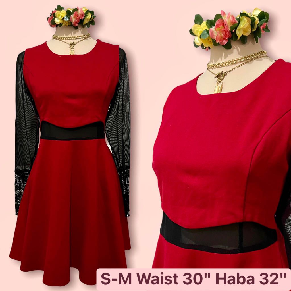 Red dress korean mini, Women's Fashion, Dresses & Sets, Dresses on ...