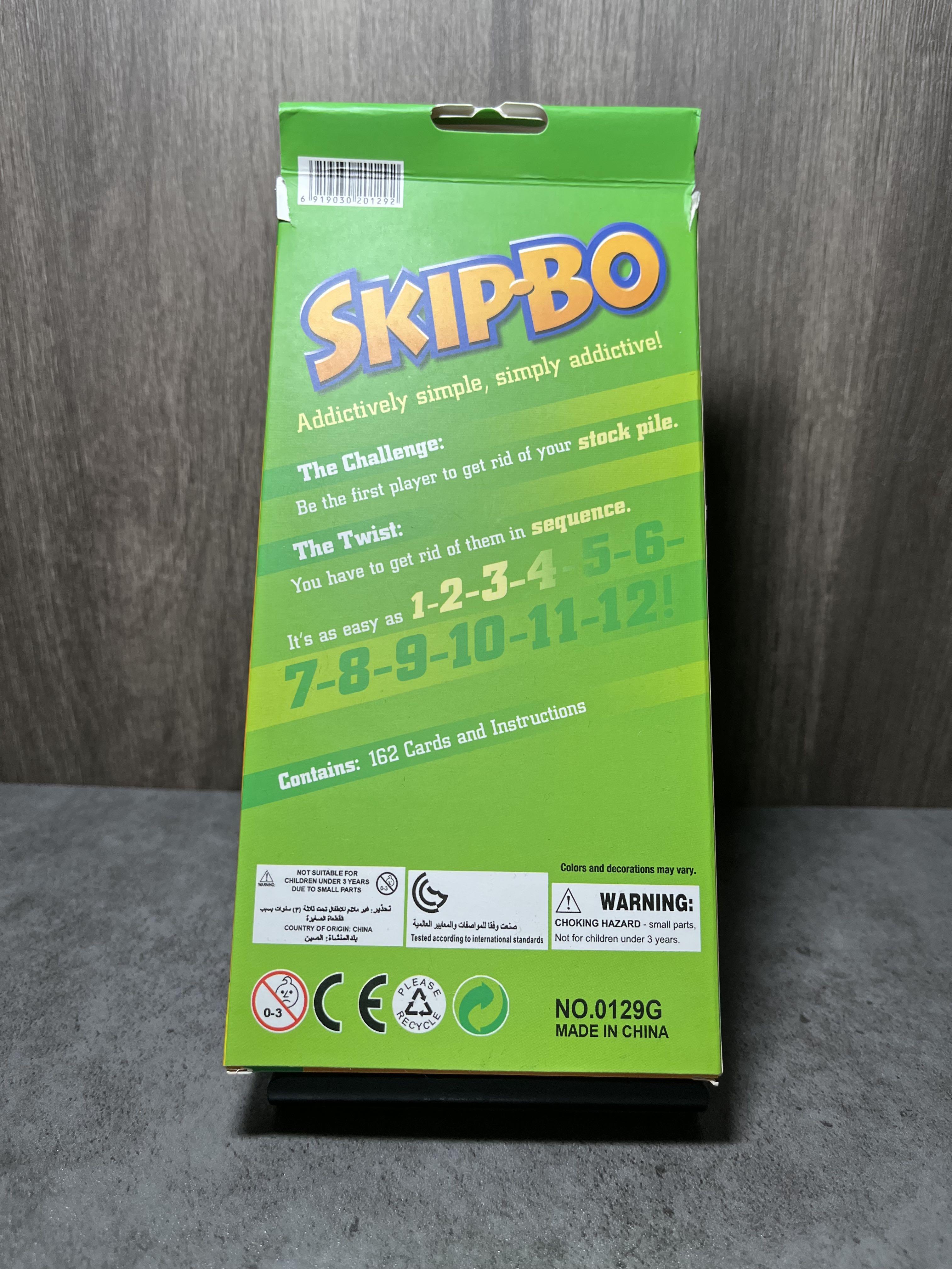 Skip Bo Card Game, Hobbies & Toys, Toys & Games on Carousell