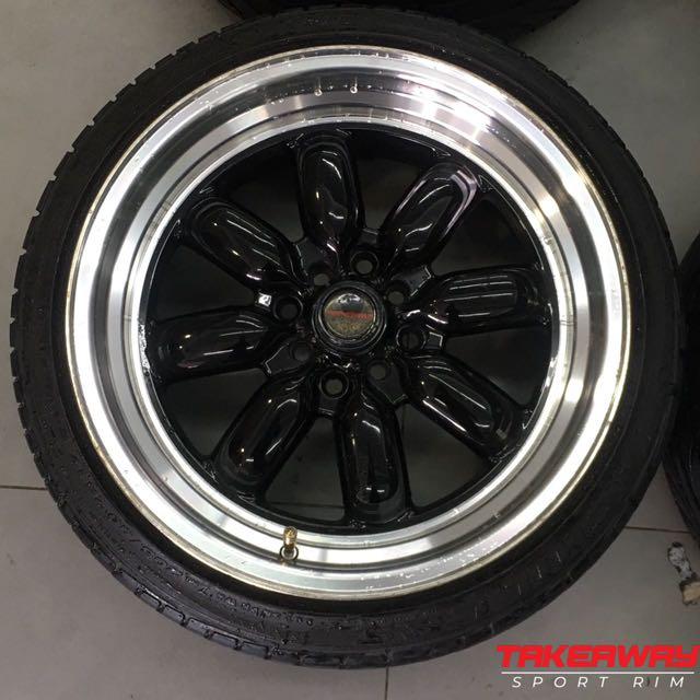 Sport Rim Watanabe 17x8jj 9jj pcd100/114, Auto Accessories on Carousell