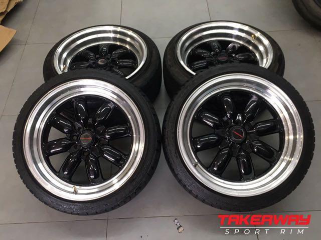 Sport Rim Watanabe 17x8jj 9jj pcd100/114, Auto Accessories on Carousell