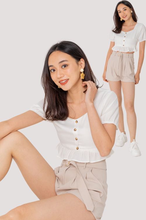 [BNWT] SSD Sasa Top White, Women's Fashion, Tops, Blouses on Carousell
