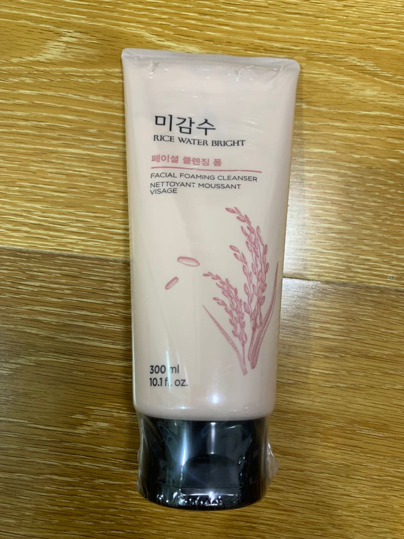 The Face Shop Rice Water Bright Facial Foaming Cleanser 300ml, Beauty ...
