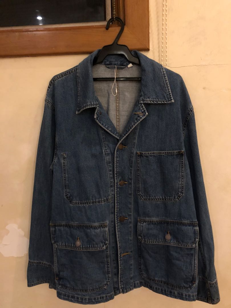 Uniqlo U Denim Work Jacket, Men's Fashion, Coats, Jackets and Outerwear ...