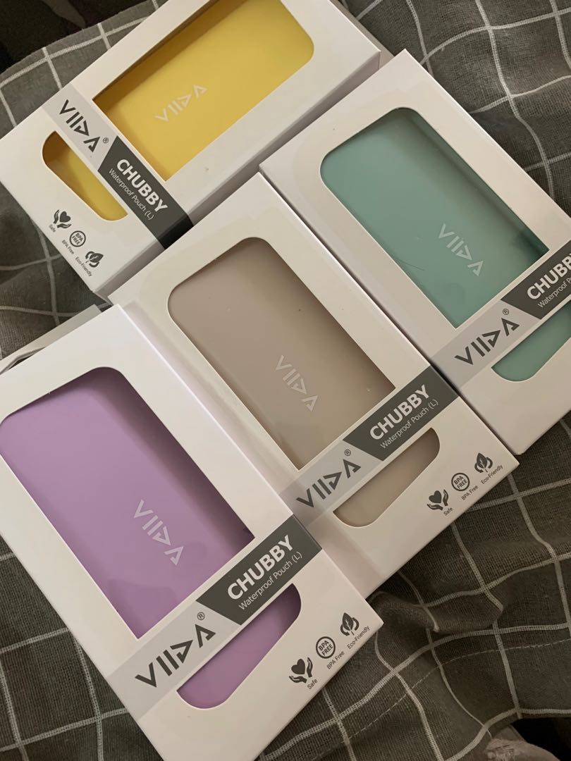 VIIDA Chubby 防水收納袋/餐具收納袋/叉匙收納袋/兒童餐具收納/餐具收納/矽膠收納袋, 嬰兒及兒童, 護理及哺育用品, 學習餐具在旋轉拍賣