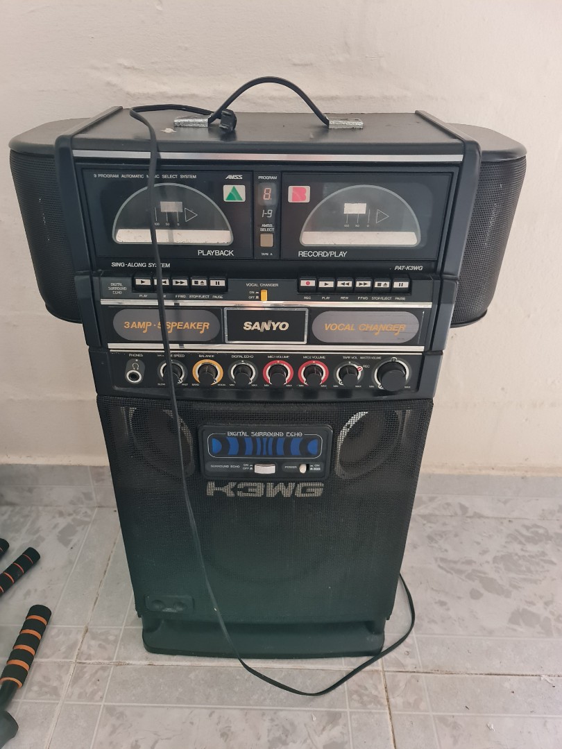 Vintage Sanyo Karaoke System with Casette Player, Audio, Other Audio ...