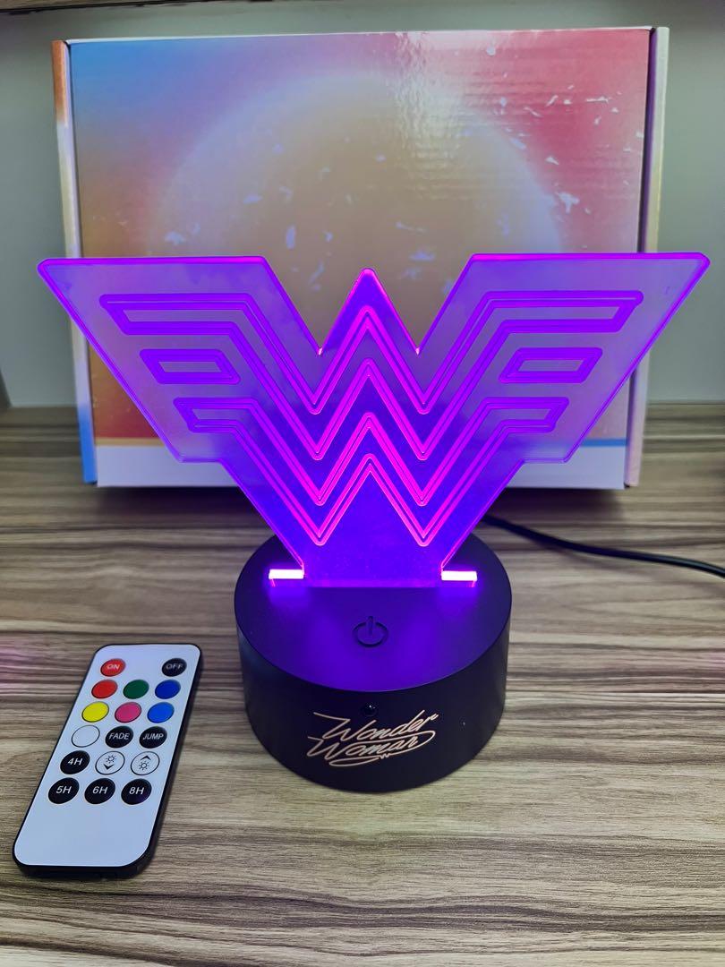 Wonder Woman LED Night Lamp, Furniture & Home Living, Lighting & Fans ...