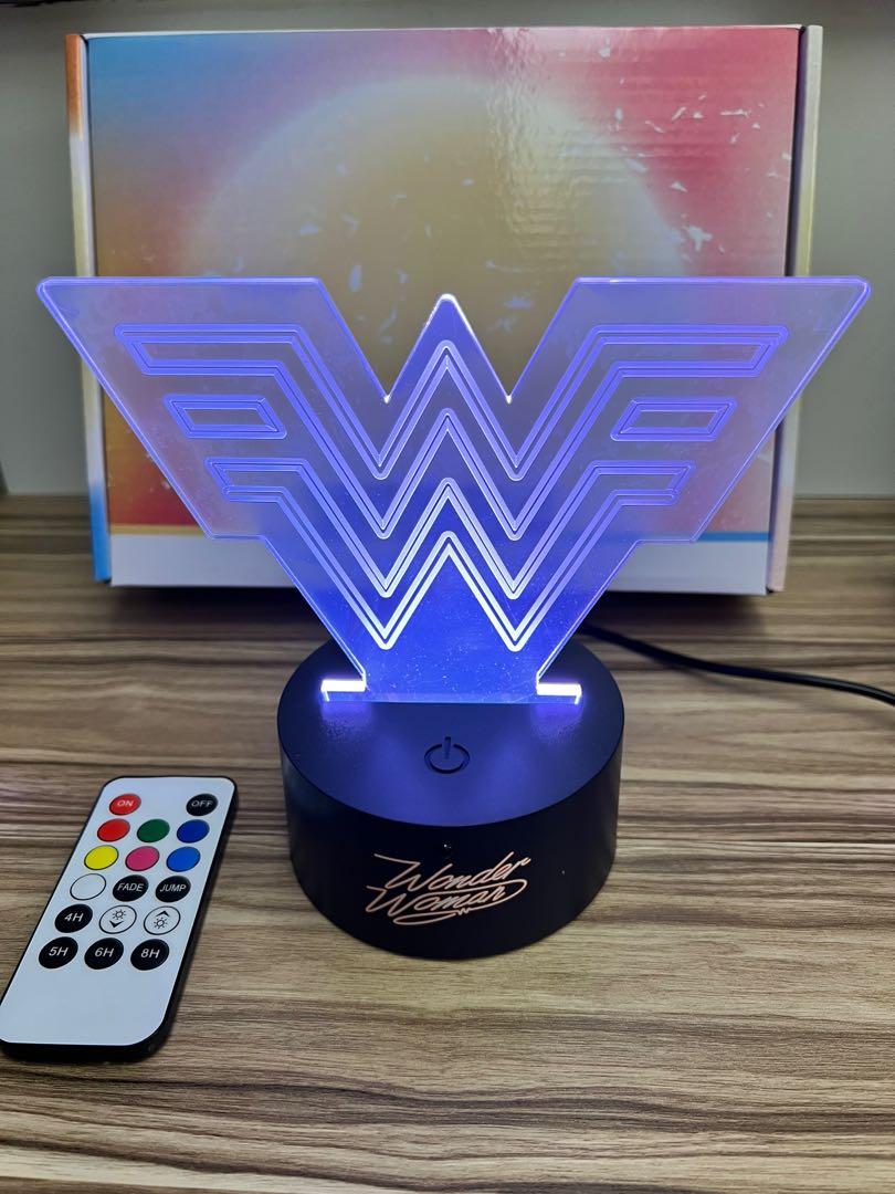 Wonder Woman LED Night Lamp, Furniture & Home Living, Lighting & Fans ...
