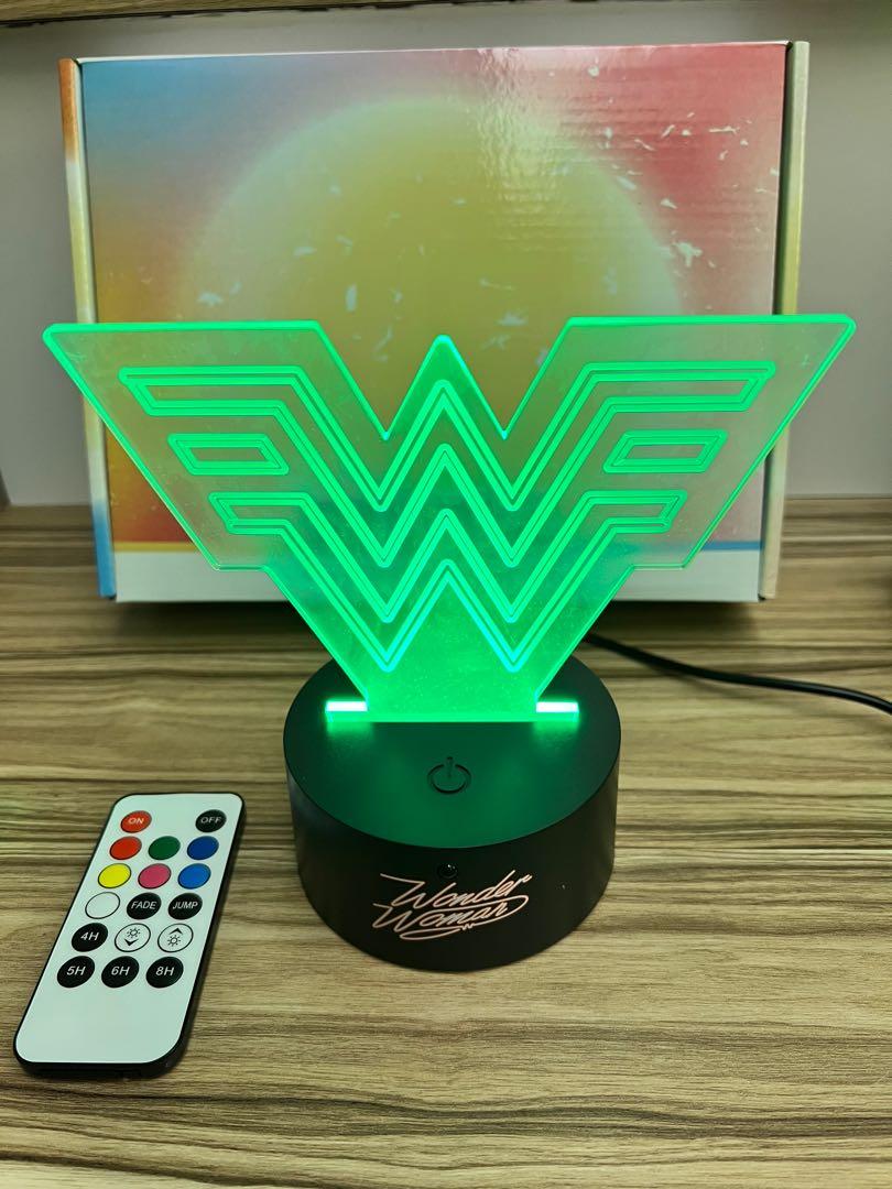 Wonder Woman LED Night Lamp, Furniture & Home Living, Lighting & Fans ...