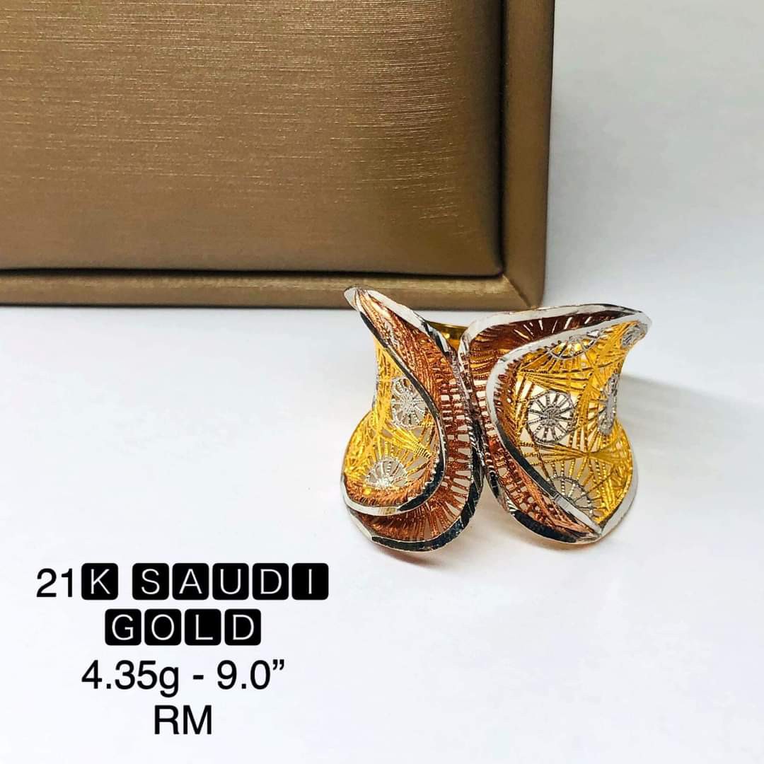 21K Saudi Gold rings, Women's Fashion, Jewelry & Organizers, Rings on ...