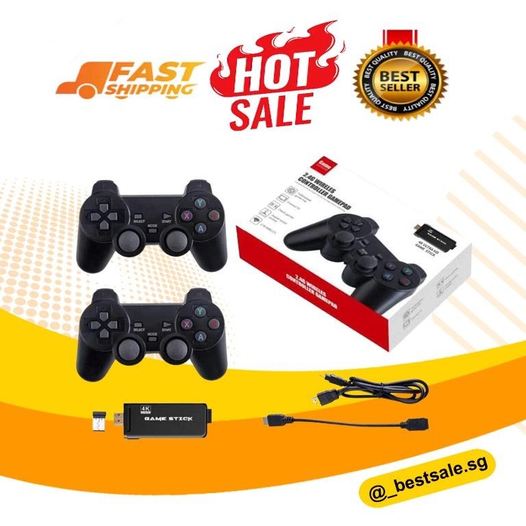 32GB HD 4K Joystick Double 2.4G Wireless Controller TV Stick for PS1 ...