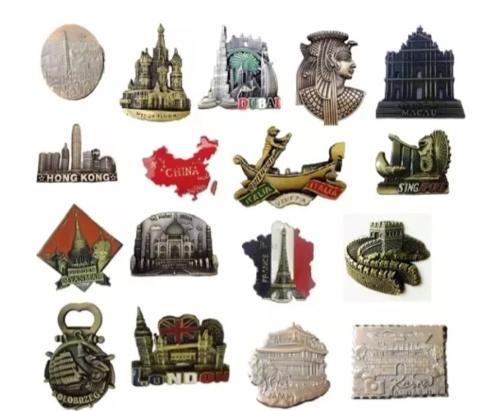 3D Metal Ref Fridge Magnet International Landmark Tourist Destination ...