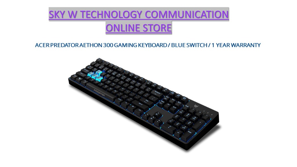 ACER PREDATOR AETHON 300 GAMING KEYBOARD - BLUE SWITCH - 1 YEAR ...