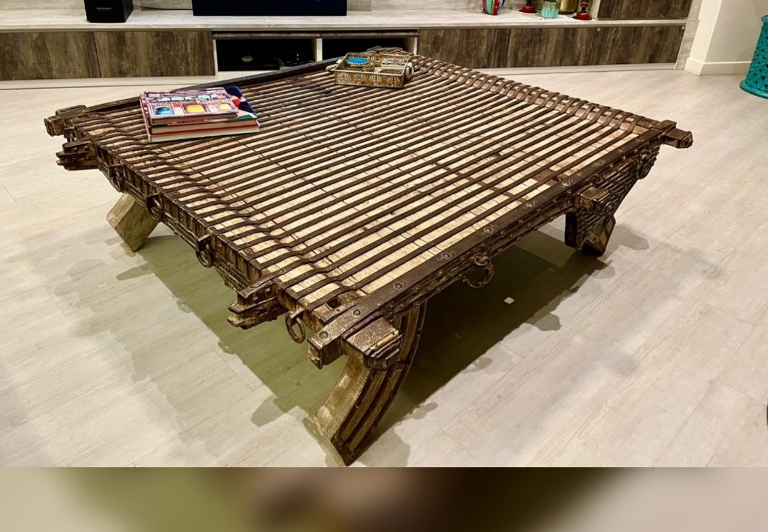 Antique camel cart coffee table, Furniture & Home Living, Furniture ...