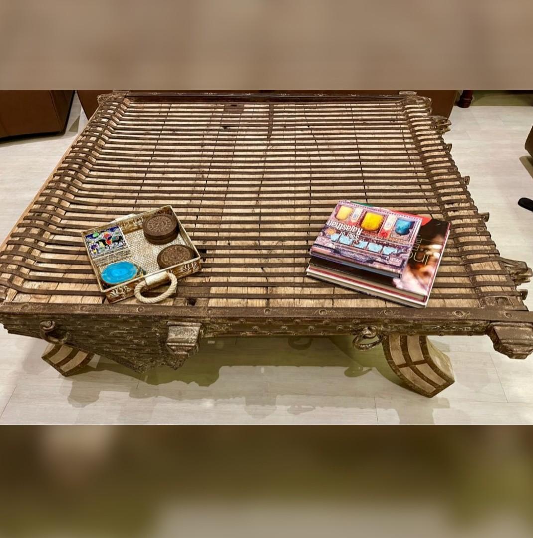Antique camel cart coffee table, Furniture & Home Living, Furniture ...