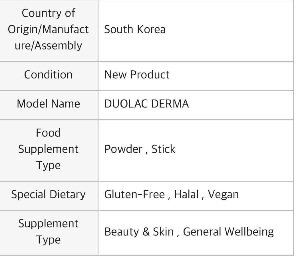 Duolac Derma (Probiotic for Skin/eczema), Health & Nutrition, Health ...