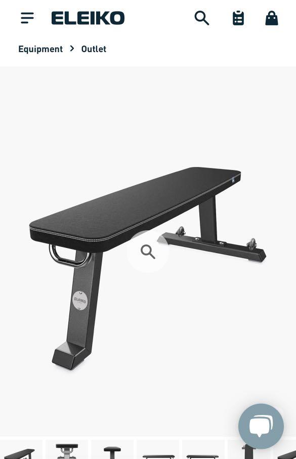 Eleiko Classic Flat Bench - Charcoal / Black, Sports Equipment ...