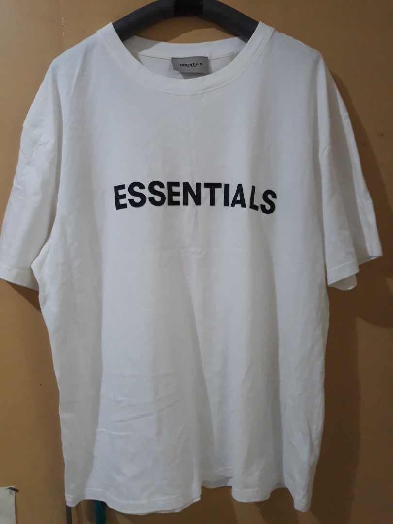 ESSENTIALS White T-shirt, Men's Fashion, Tops & Sets, Tshirts & Polo ...