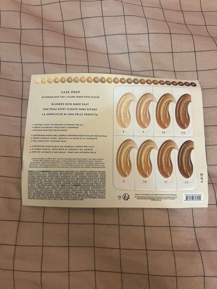 FENTY BEAUTY foundation sample card, Beauty & Personal Care, Face ...