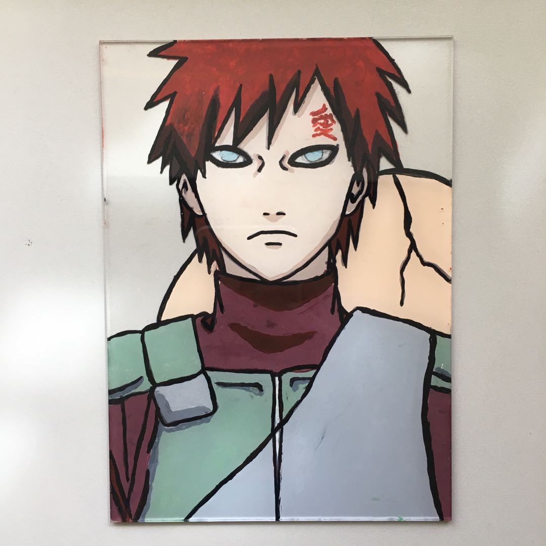 Gaara (Naruto) Acrylic Glass Painting, Hobbies & Toys, Stationary ...