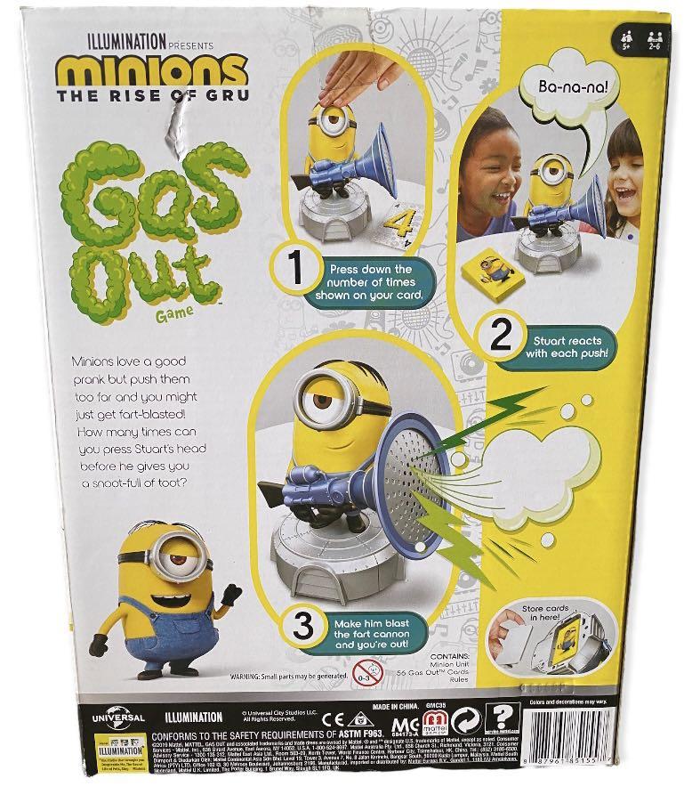 Gas Out Game Minions: The Rise of Gru. 56 Cards and Minion Fart Blaster ...