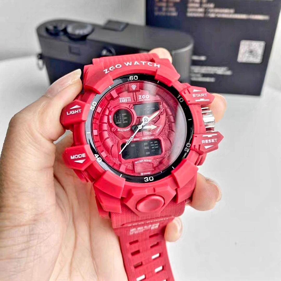 Gundam Zaku II ZGO Watch (Red), Hobbies & Toys, Toys & Games on Carousell