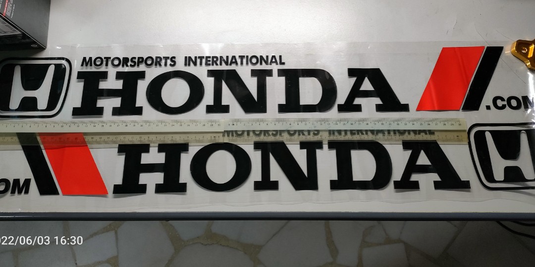 Honda car sticker, Car Accessories, Accessories on Carousell