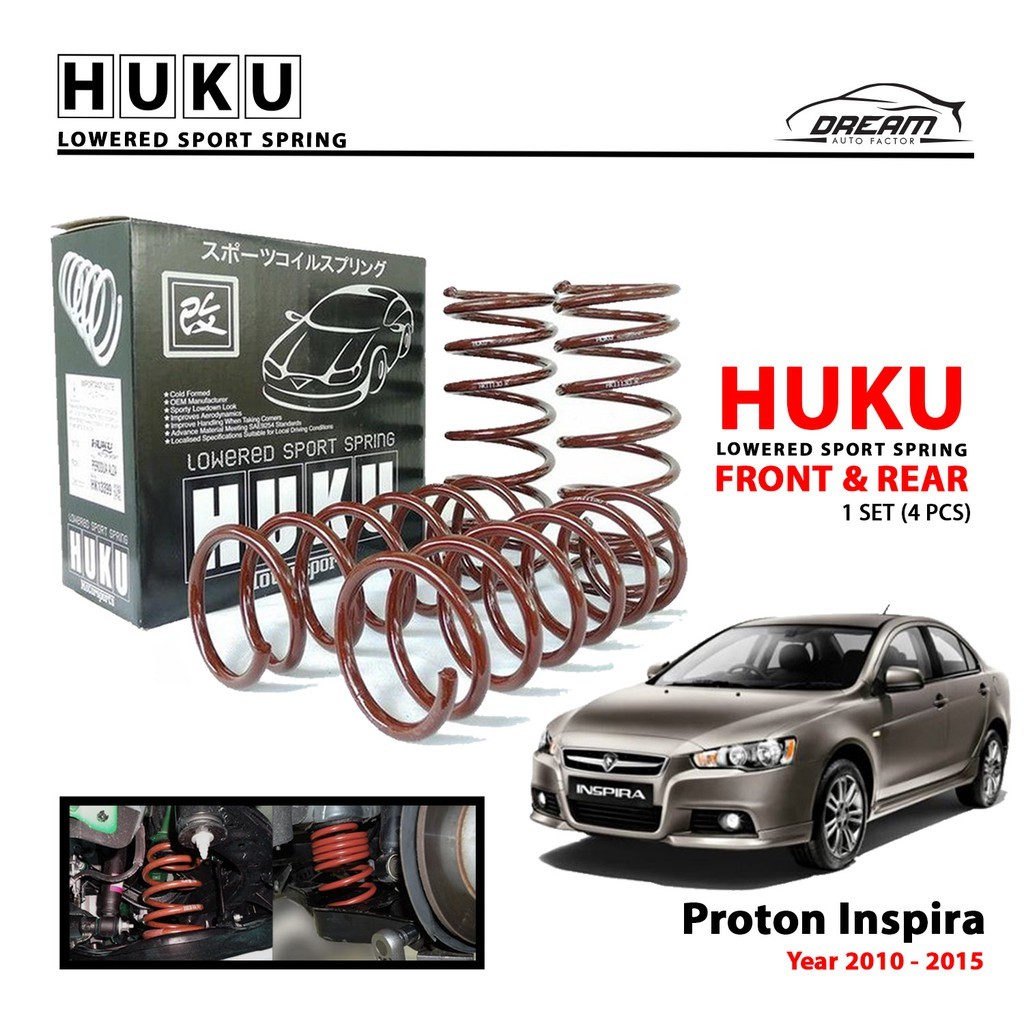 HUKU LOWERED SPORT SPRING FOR PROTON INSPIRA, Auto Accessories on Carousell