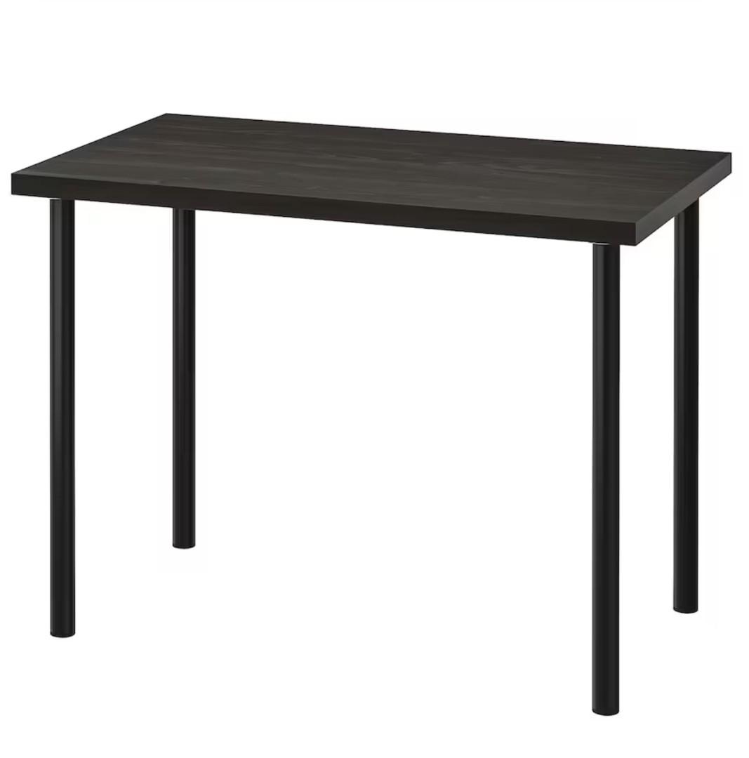 IKEA study computer black desk, Furniture & Home Living, Furniture ...