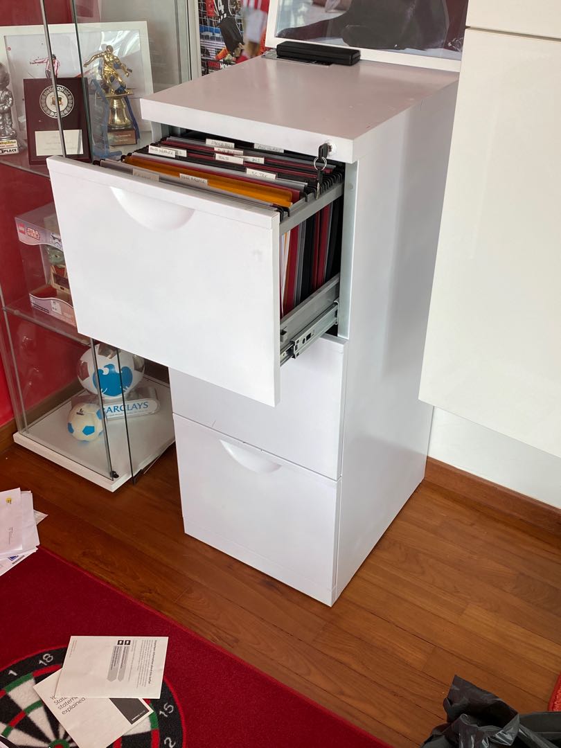 ikea white filing cabinet, Furniture & Home Living, Furniture, Shelves ...