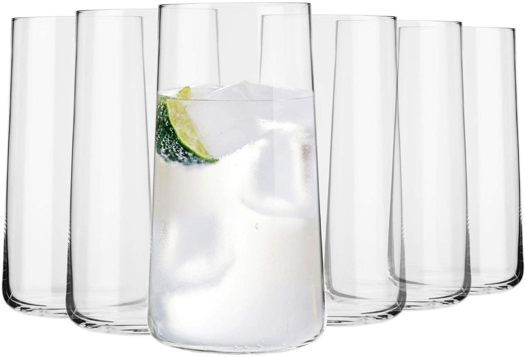 KROSNO Tall Water Juice Drinking Glasses | Set of 6 | 18.3 oz | Avant ...