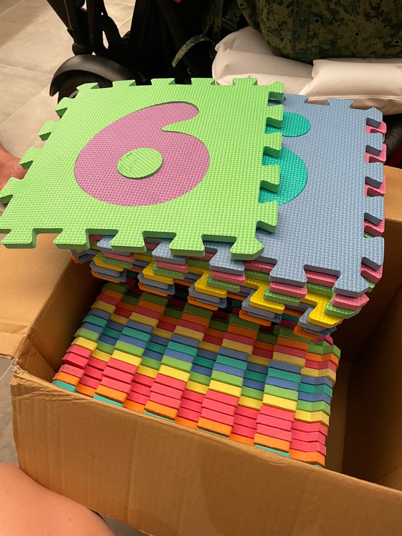 Letter and number foam play mat, Babies & Kids, Infant Playtime on ...