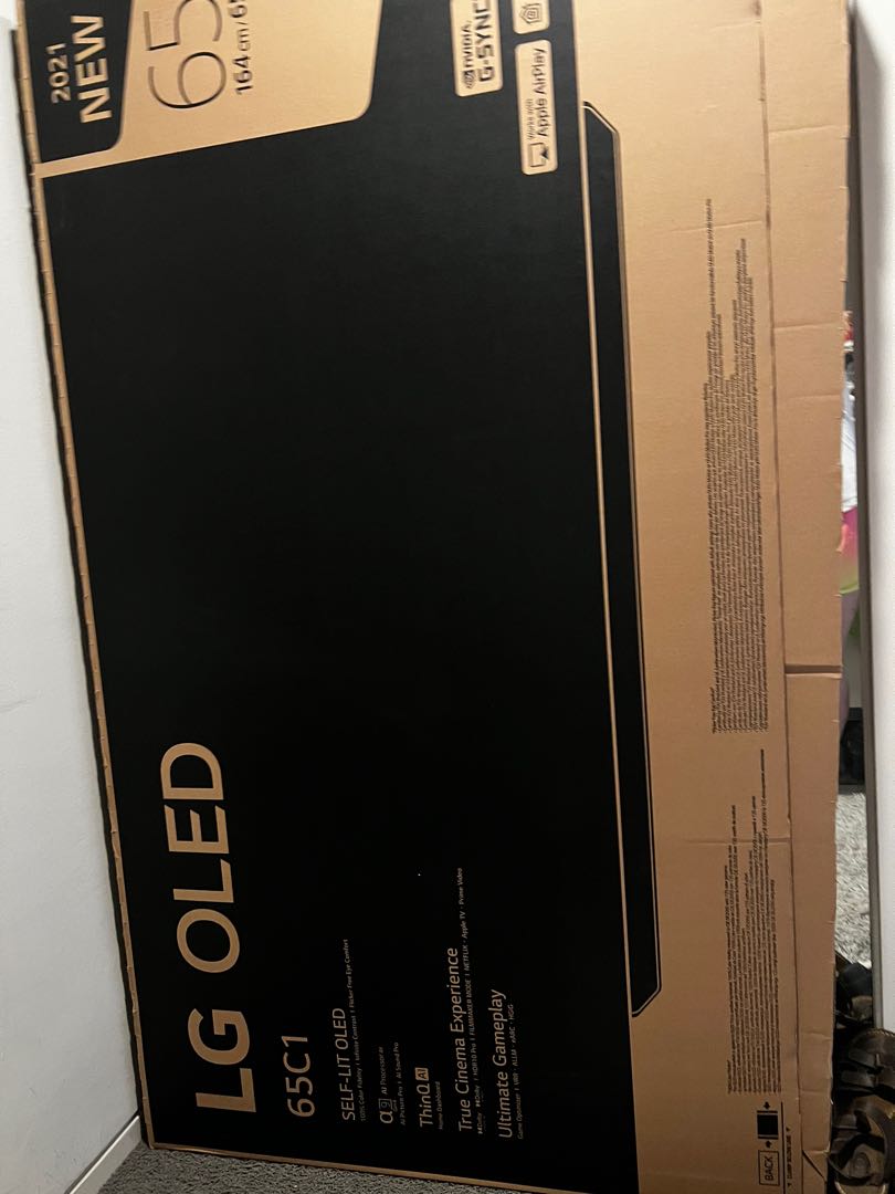 LG 65" tv box, TV & Home Appliances, TV & Entertainment, TV Parts ...