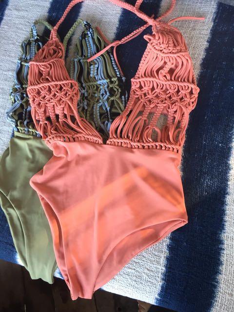 Macrame Balinese Swimsuit, Women's Fashion, Swimwear, Bikinis ...