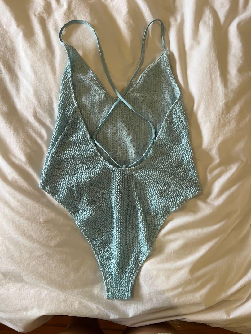 Mango One Piece Textured Swimsuit, Women's Fashion, Swimwear, Bikinis ...